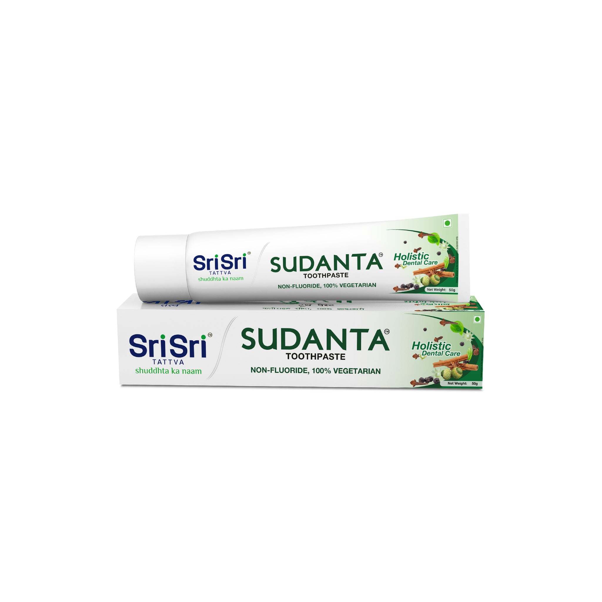 Sudanta Toothpaste - Non - Fluoride - 100% Vegetarian 50g – Sri Sri Tattva