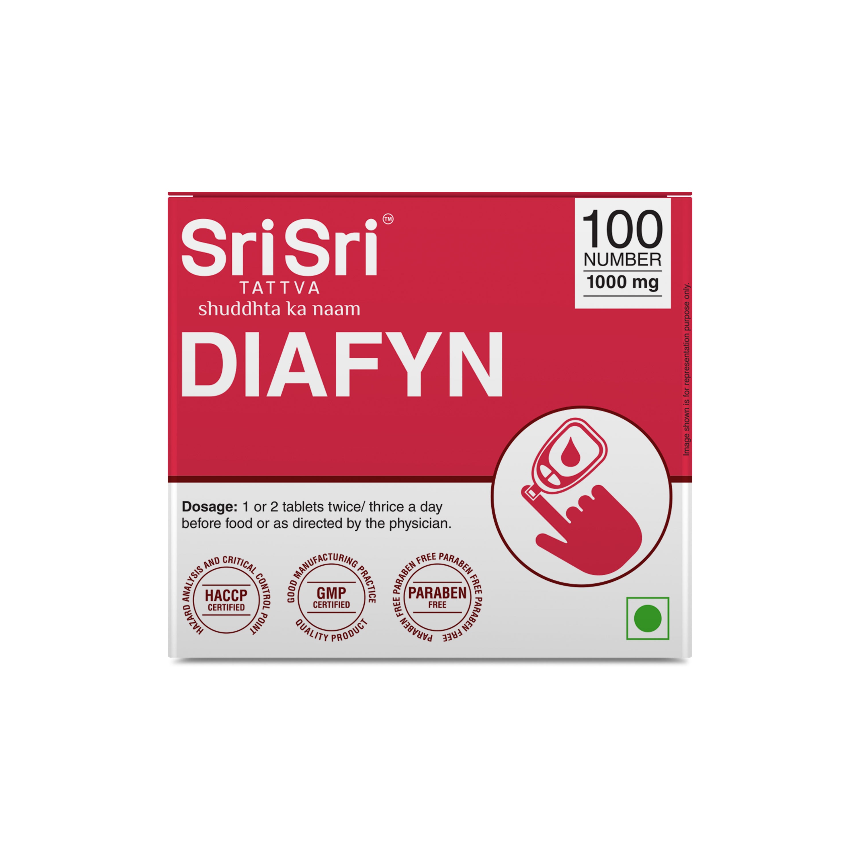 DIAFYN for Blood Sugar Control, 100 Tabs | 1000 mg – Sri Sri Tattva