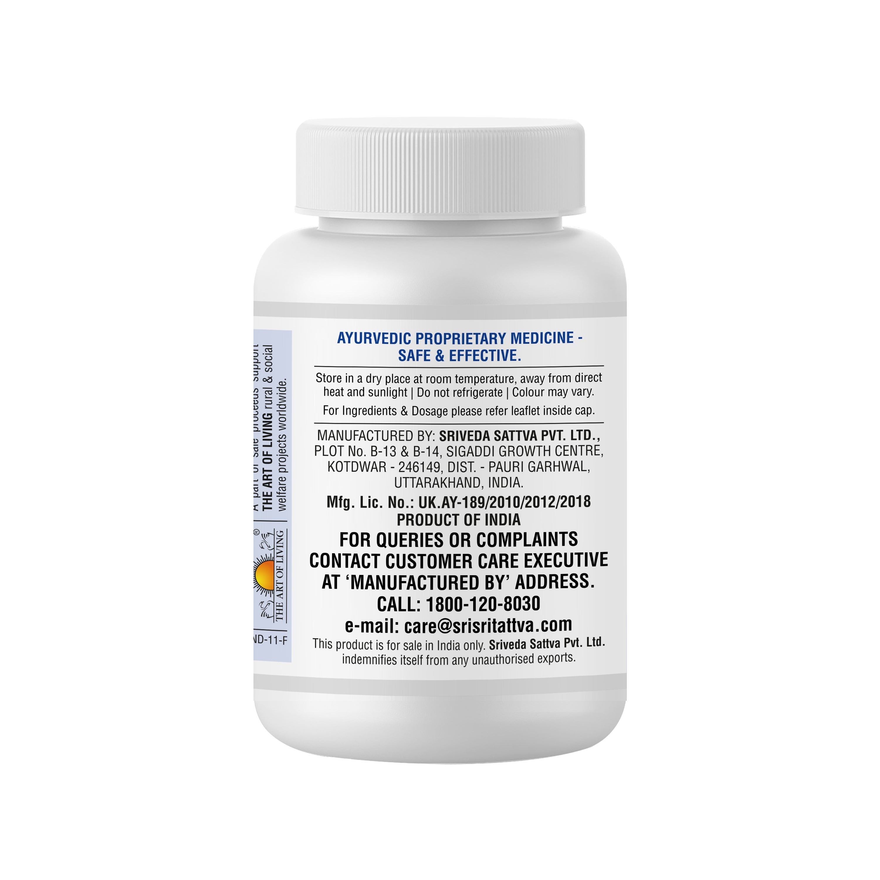 Narayana Kalpa Tablet - Stress Reliever 60 Tabs 500mg – Sri Sri Tattva
