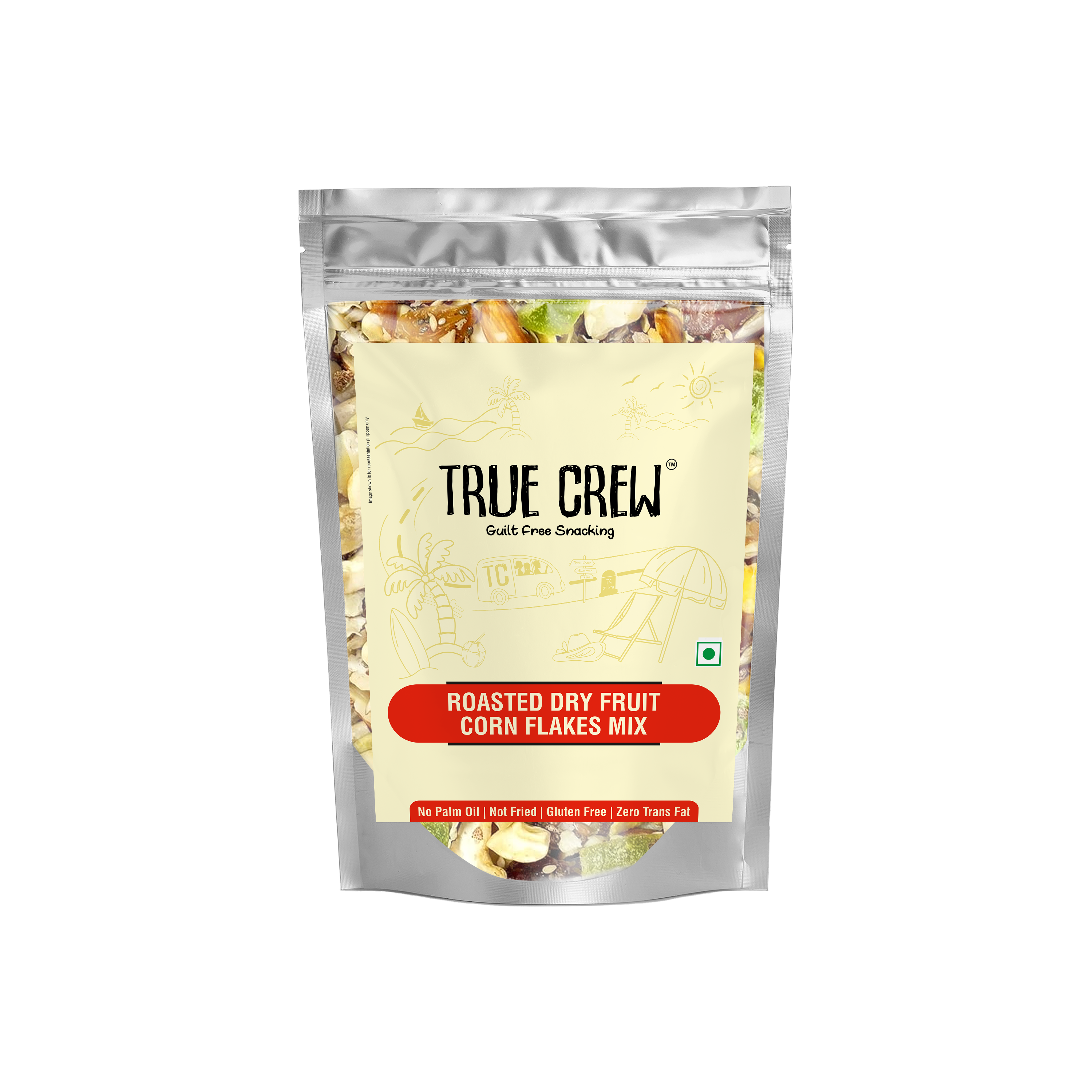 TRUE CREW Roasted Dry Fruits Corn Flakes Mix, 150g – Sri Sri Tattva