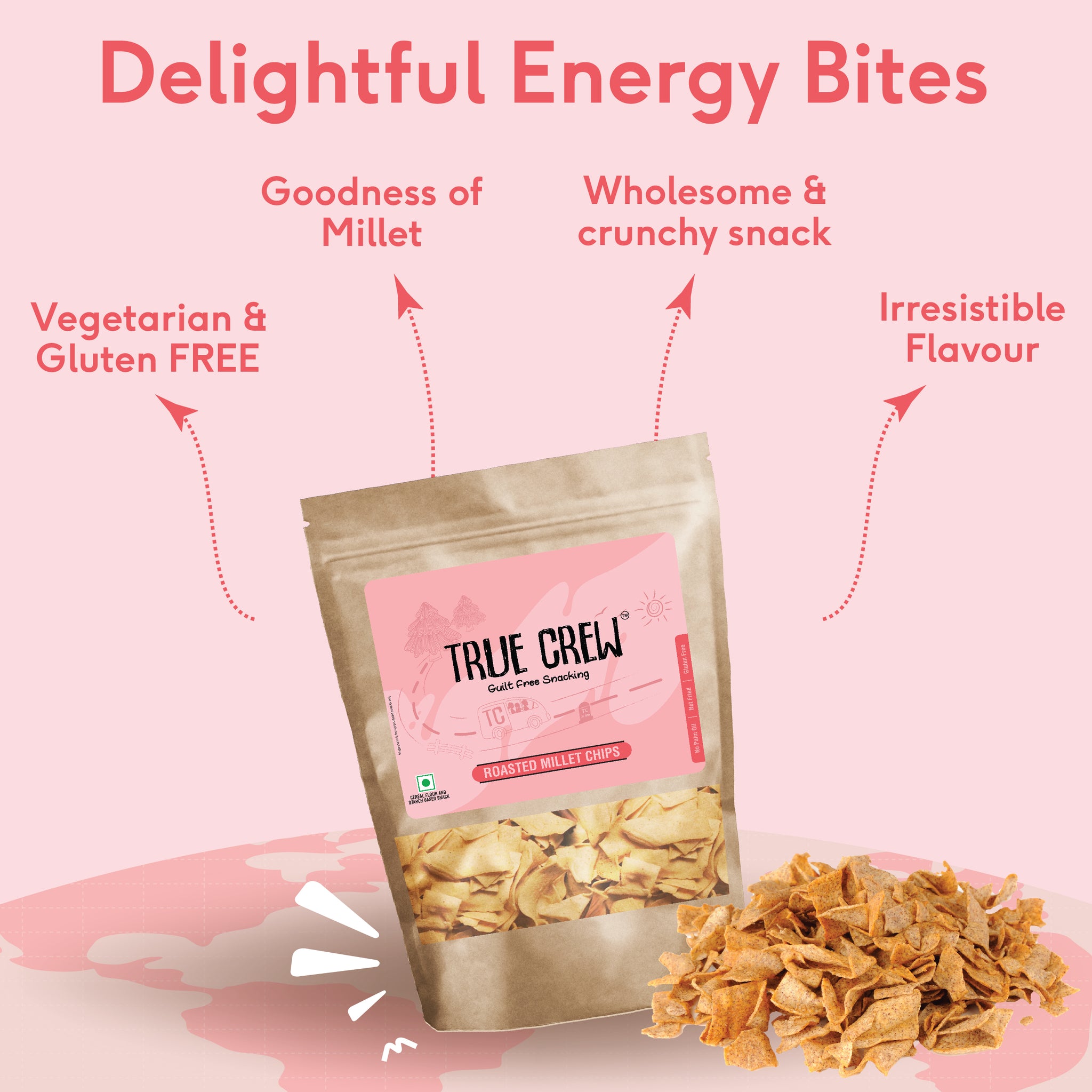TRUE CREW - Millet Chips, 125 g – Sri Sri Tattva