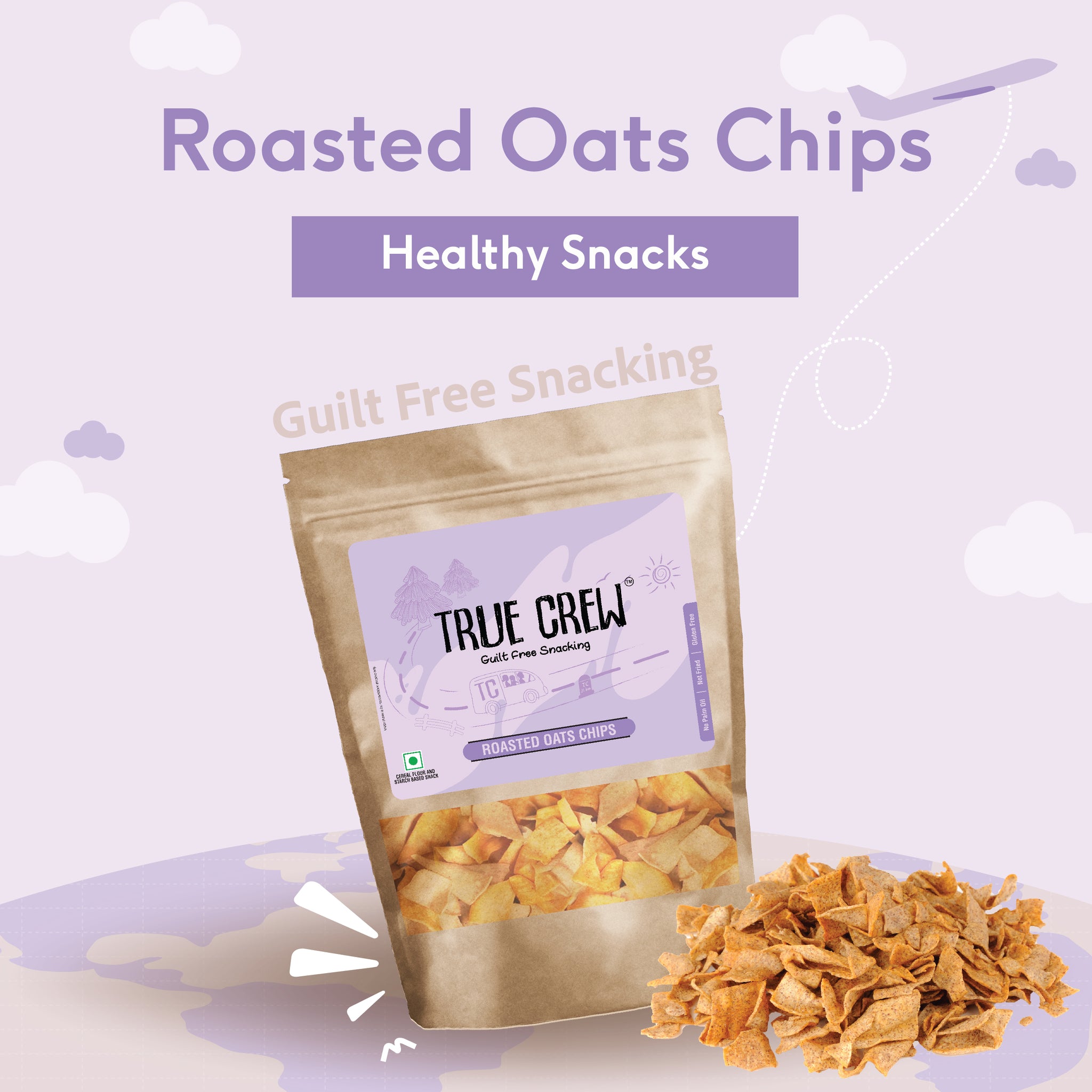 TRUE CREW - Oats Chips, 125 g – Sri Sri Tattva