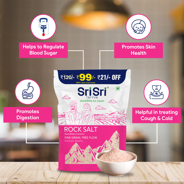 Rock Salt (Saindhava Lavana) - Fine Grain, Free Flow, Premium Quality