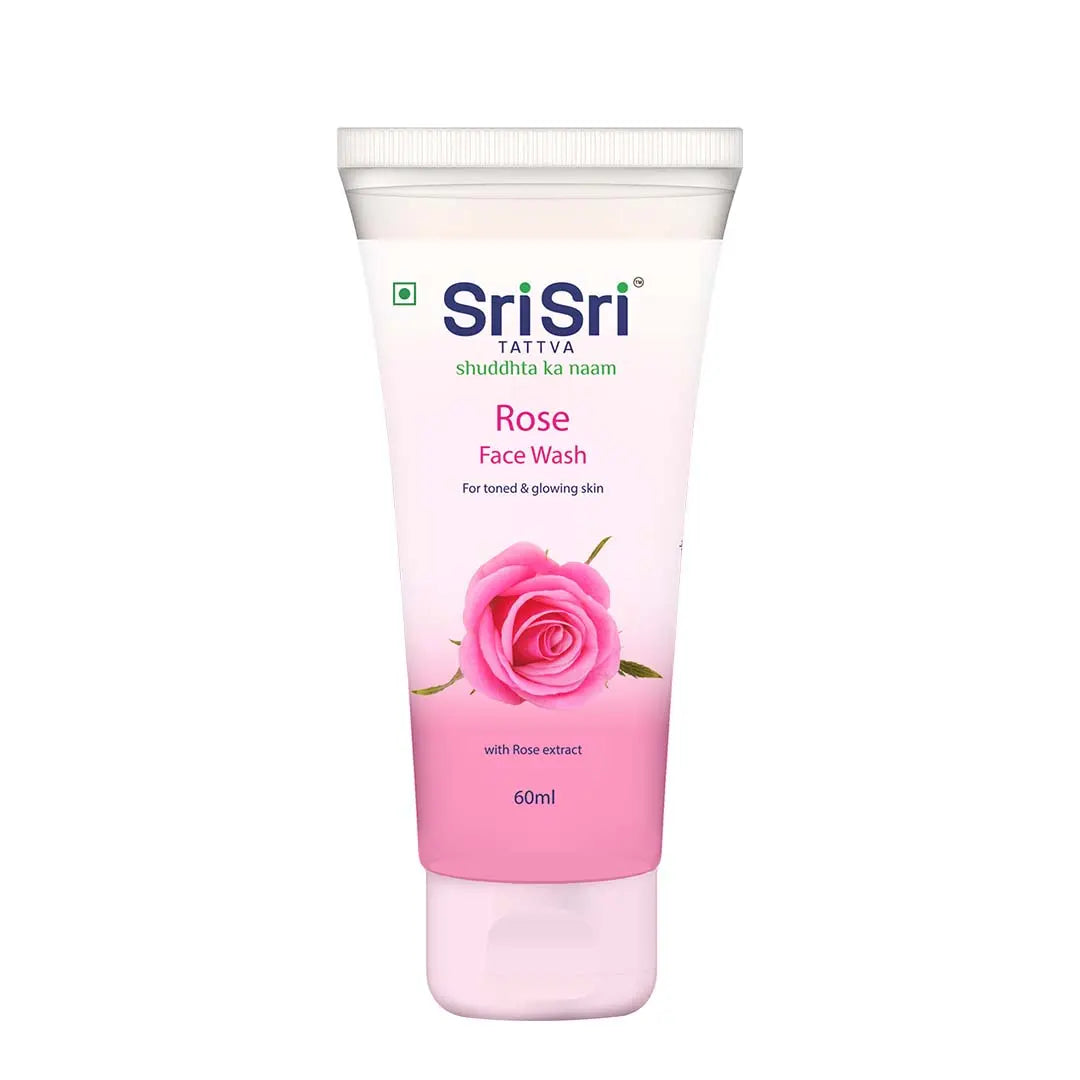 Rose Face Wash - For Toned & Glowing Skin 60ml – Sri Sri Tattva