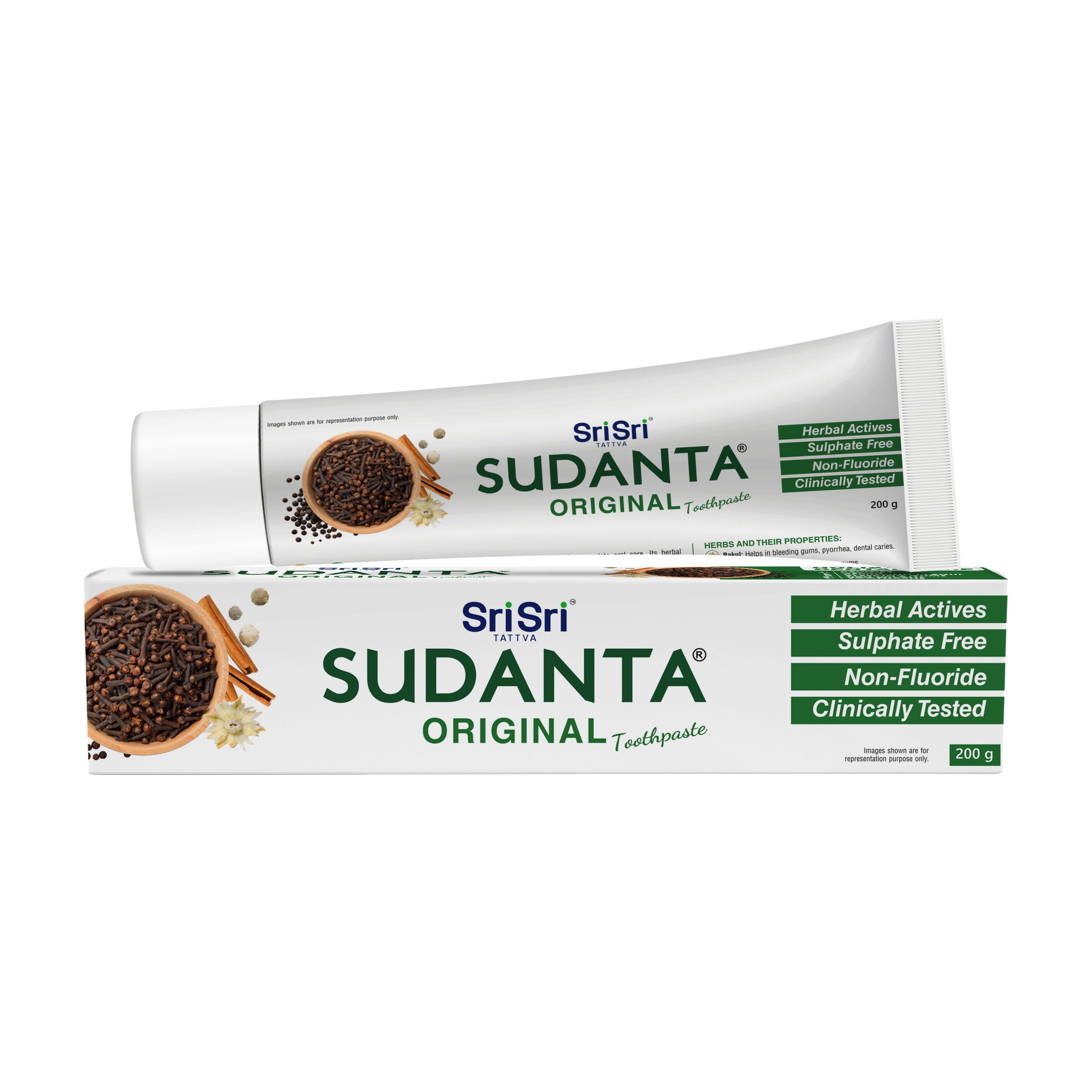 Sudanta Toothpaste - Non - Fluoride - 100% Vegetarian 200g - Pack of 3 ...