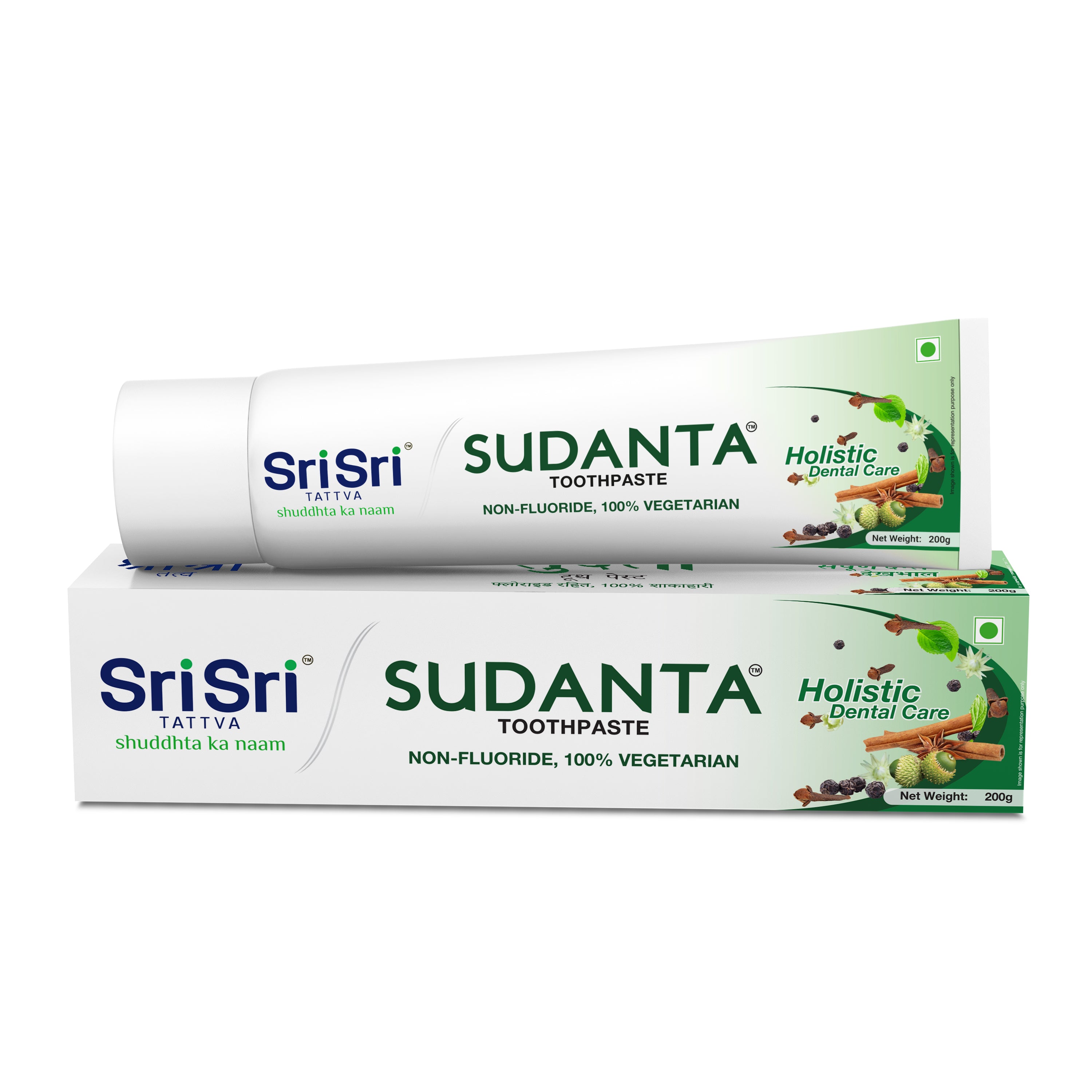 Sudanta Toothpaste - Non - Fluoride - 100% Vegetarian 200g – Sri Sri Tattva