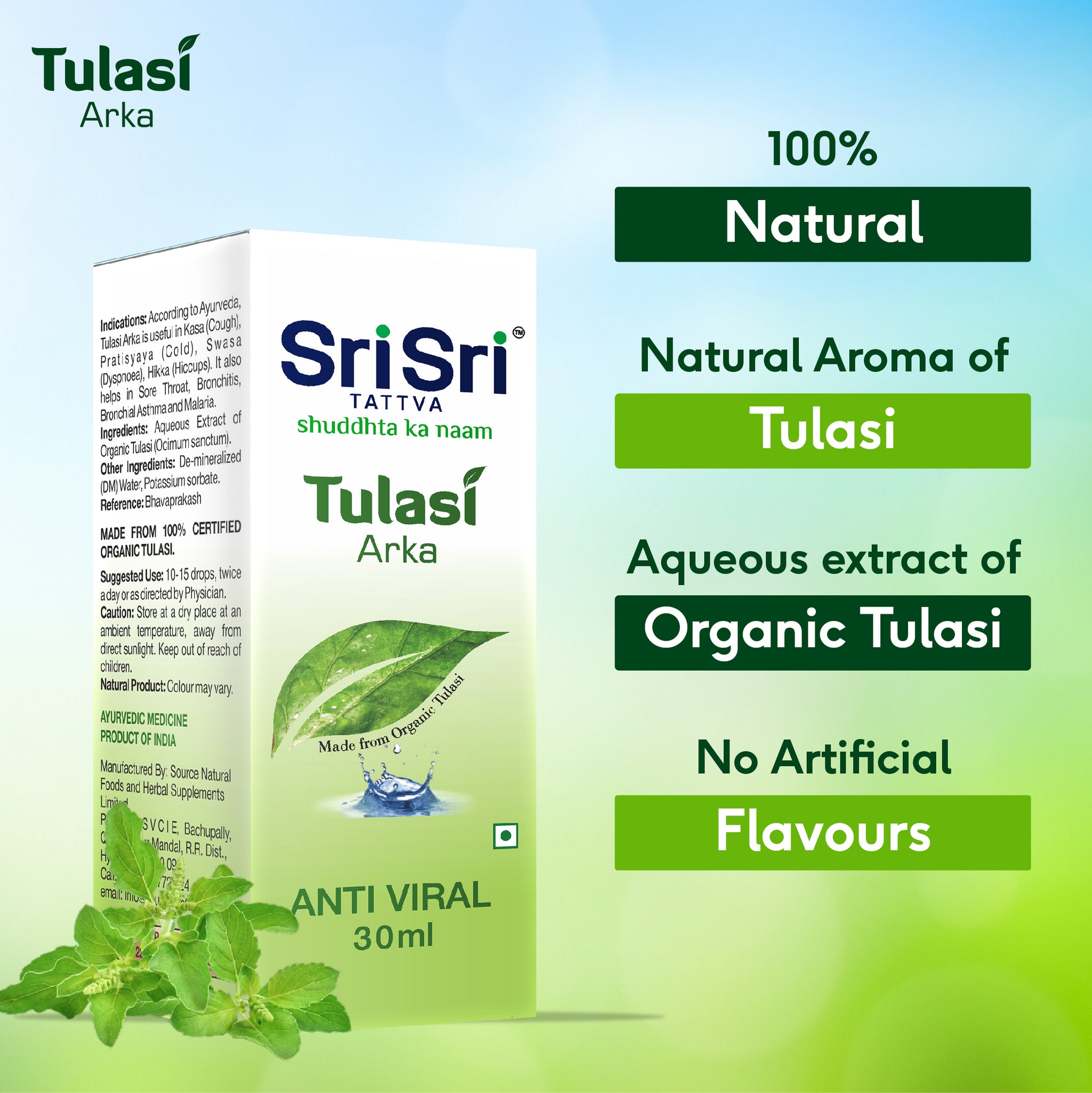 Tulasi Arka - Anti-Viral 30ml – Sri Sri Tattva
