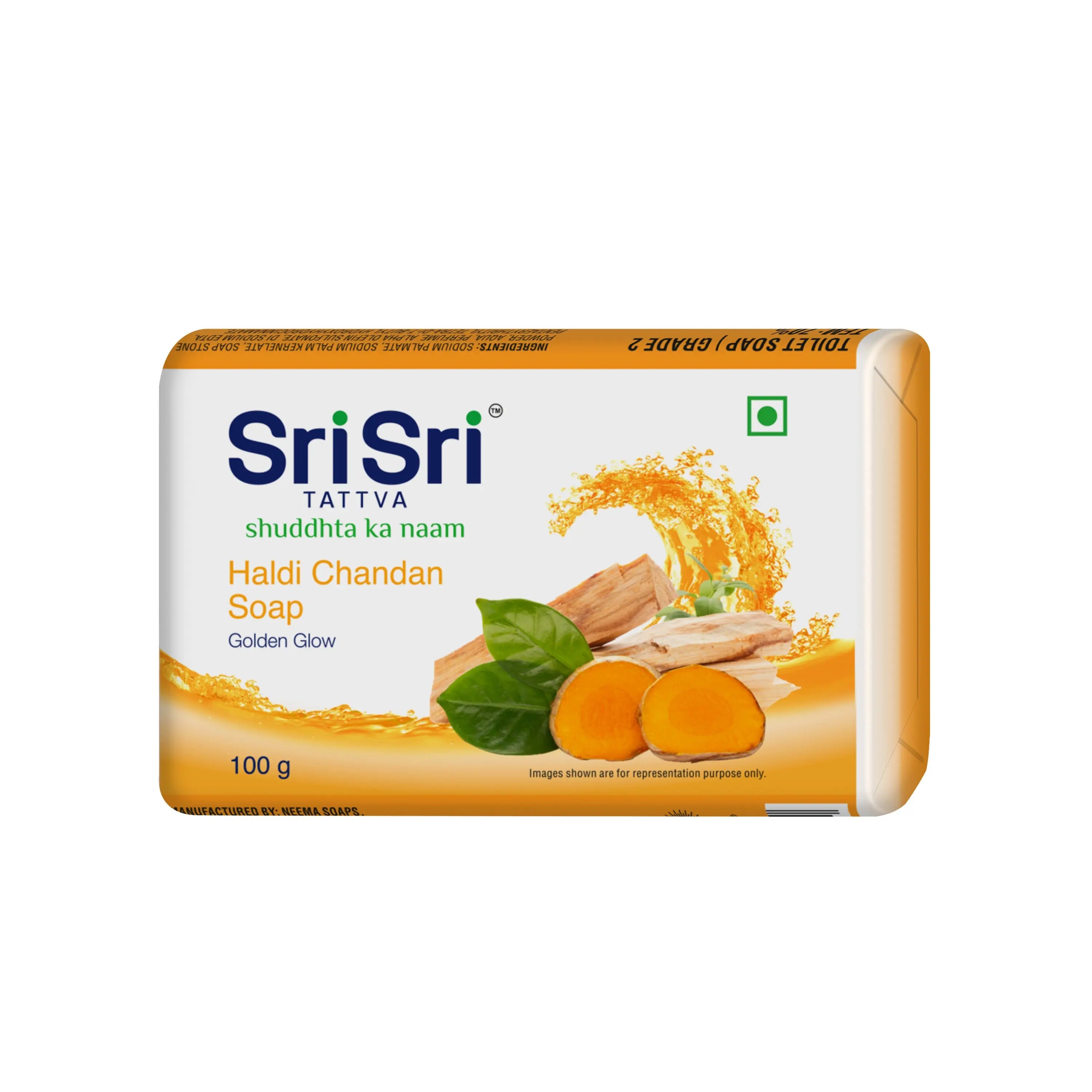 Products Haldi Chandan Soap - Buy 3 Get 1 Free (100g Each) – Sri Sri Tattva
