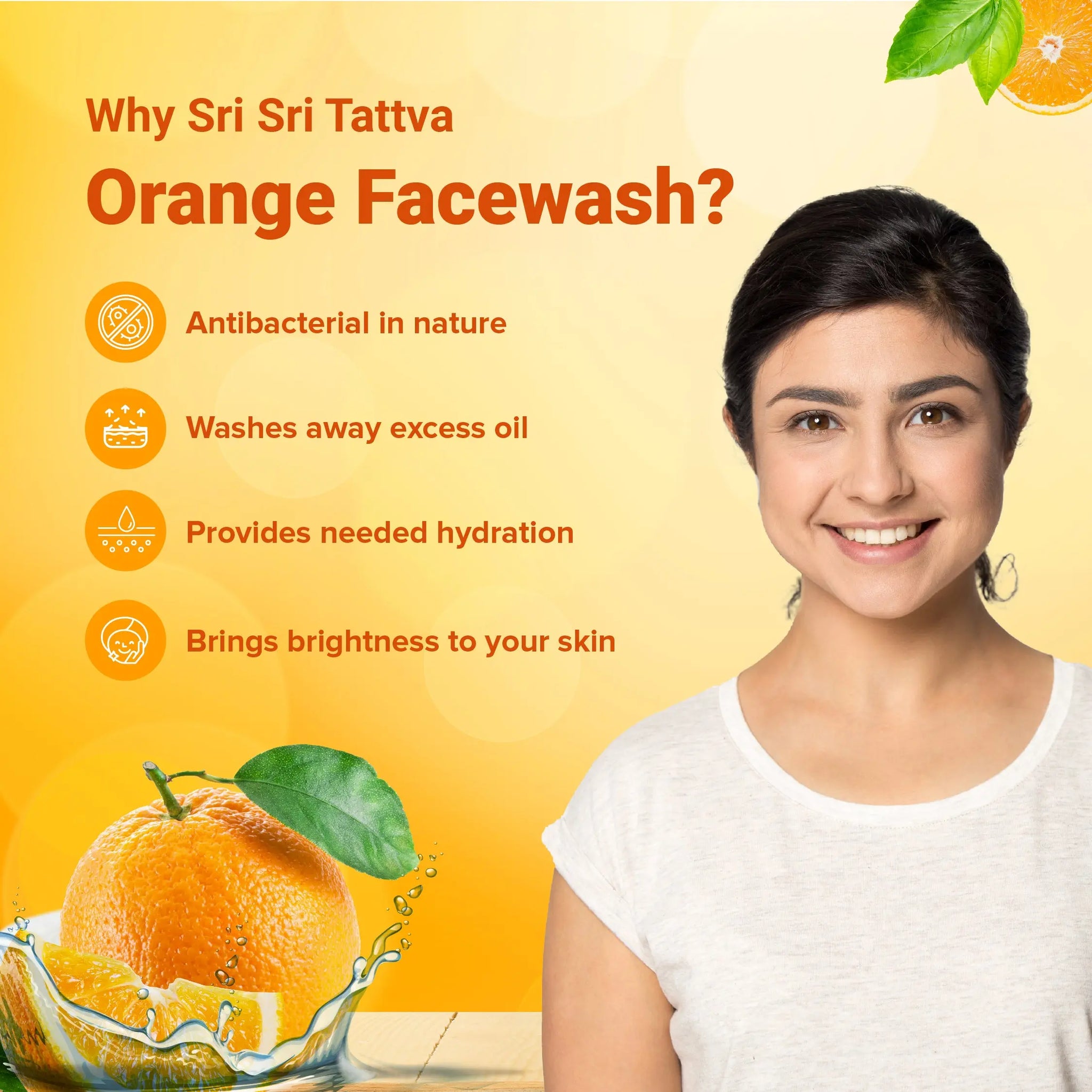 Orange Face Wash - Feel of Freshness 60ml – Sri Sri Tattva