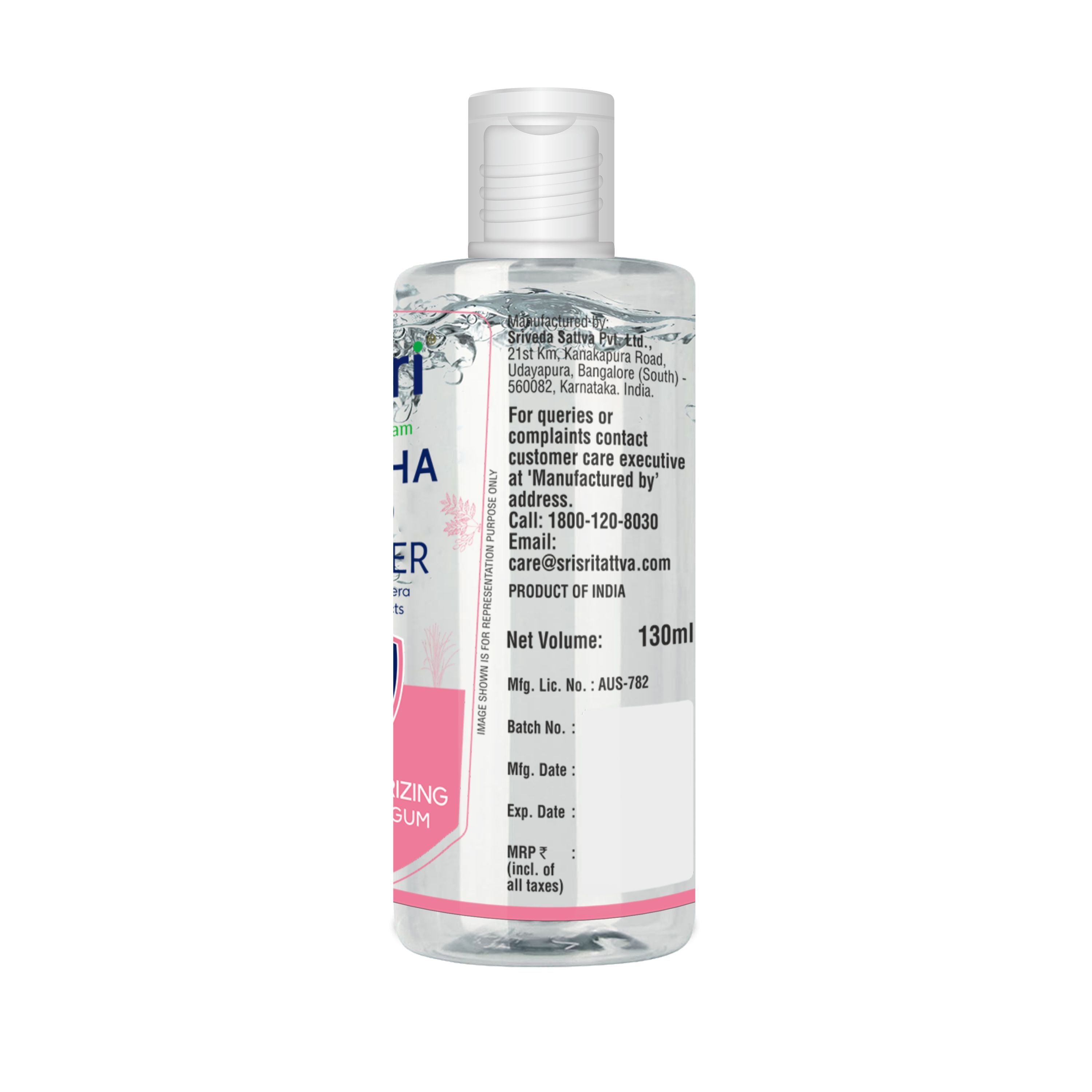 Swaccha Hand Sanitiser - Rose - 130ml – Sri Sri Tattva